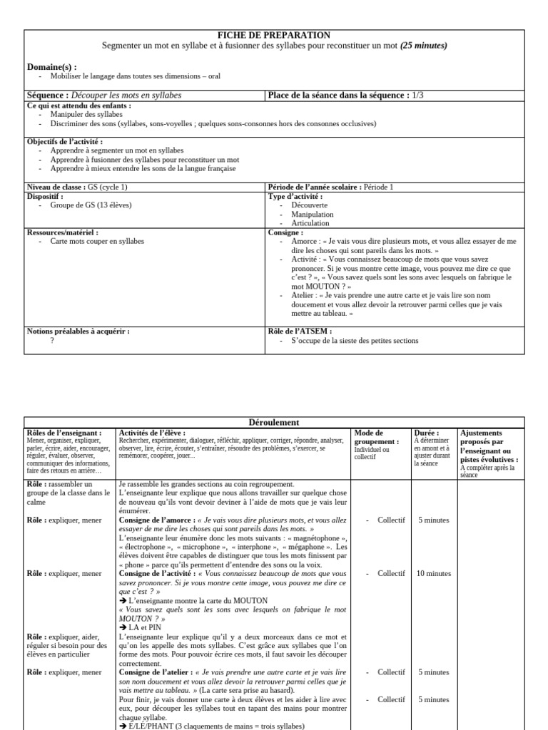 Fiche Prep Phono | PDF