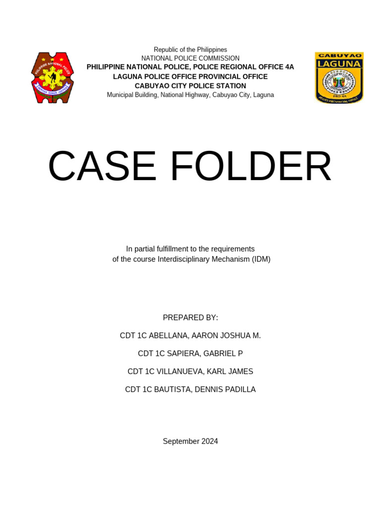 Idm Case Folder | PDF