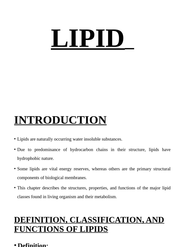Lipid | PDF