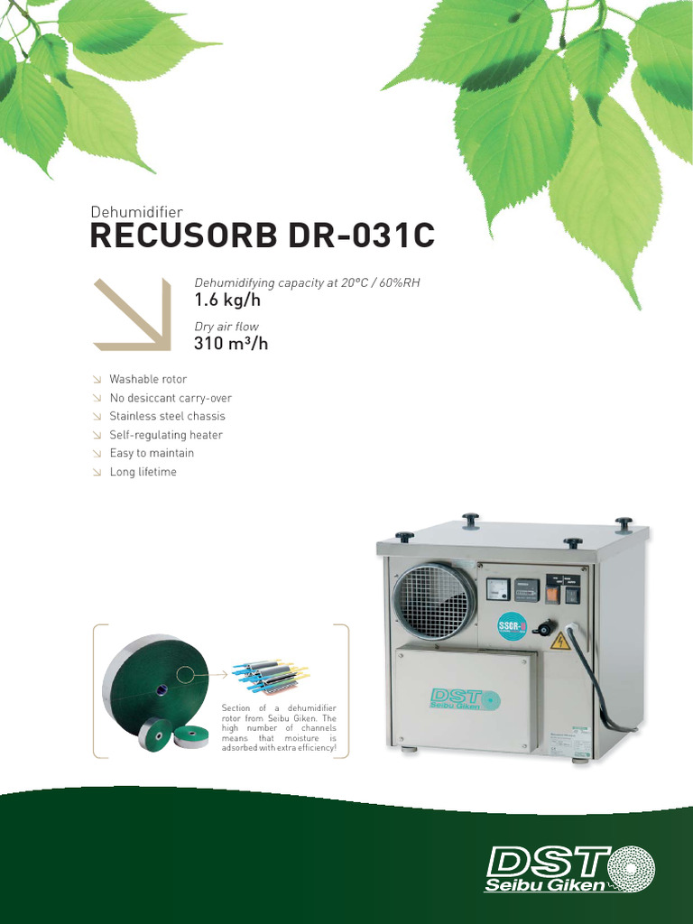 DST Dehumidifier DR 031C - GB | PDF
