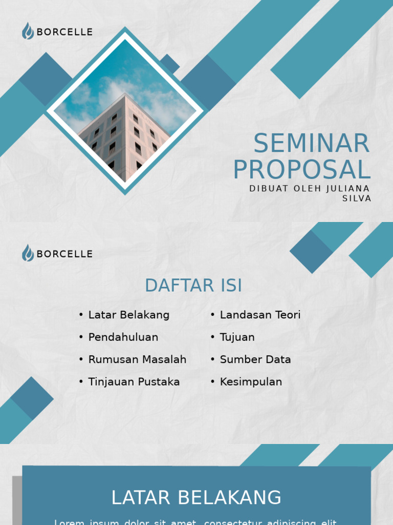 Abu-Abu Dan Biru Modern Seminar Proposal Presentasi | PDF