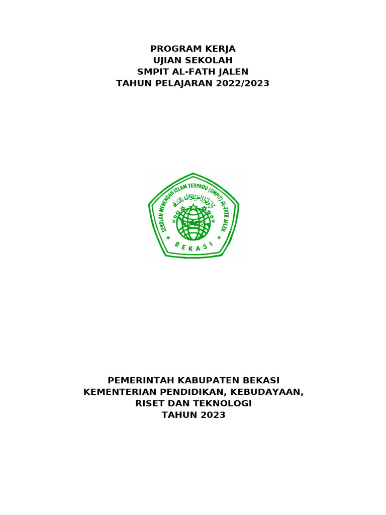 Cover Dan Daftar Isi Proker Us | PDF