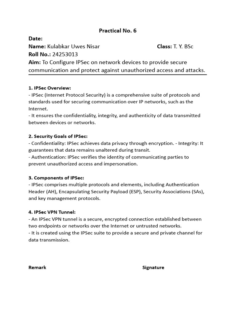INS PRACTICAL 6&8 Uwes | PDF