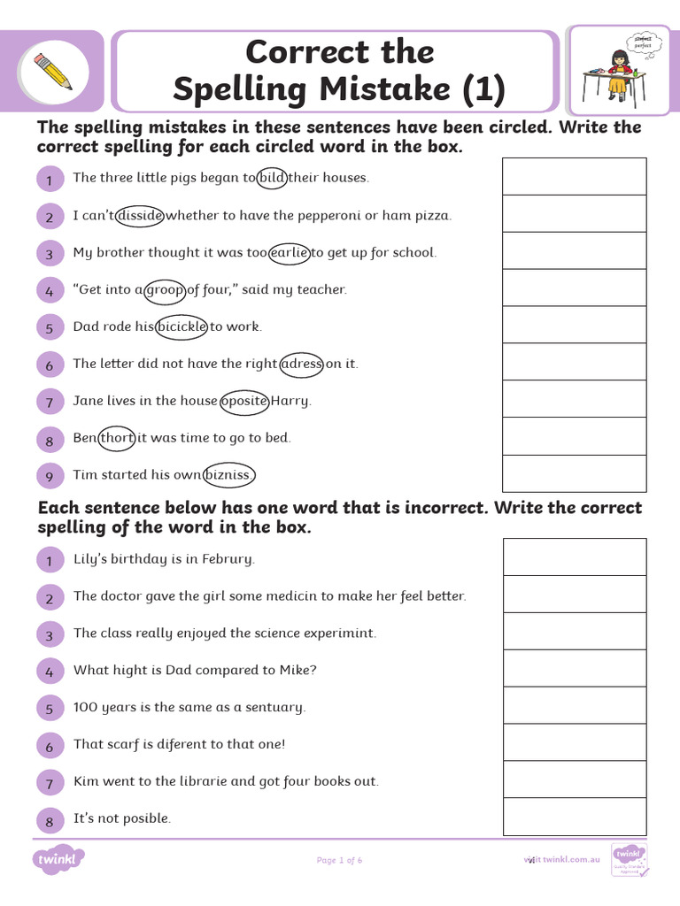 Correct The Spelling | PDF