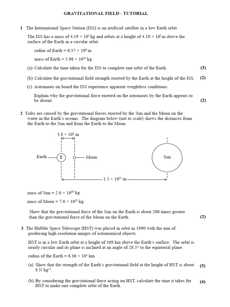 Gravitational Field TUTORIAL | PDF