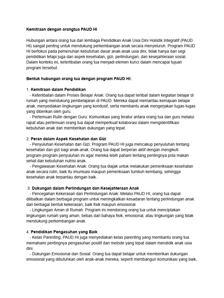 Bahan PPT Paud Hi | PDF