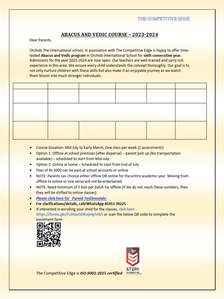ABACUS Circular 2023 Orchids - by The Competitive Edge | PDF