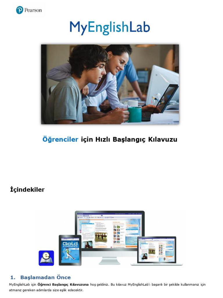 MyEnglishLab Student Quick Start Guide TR | PDF