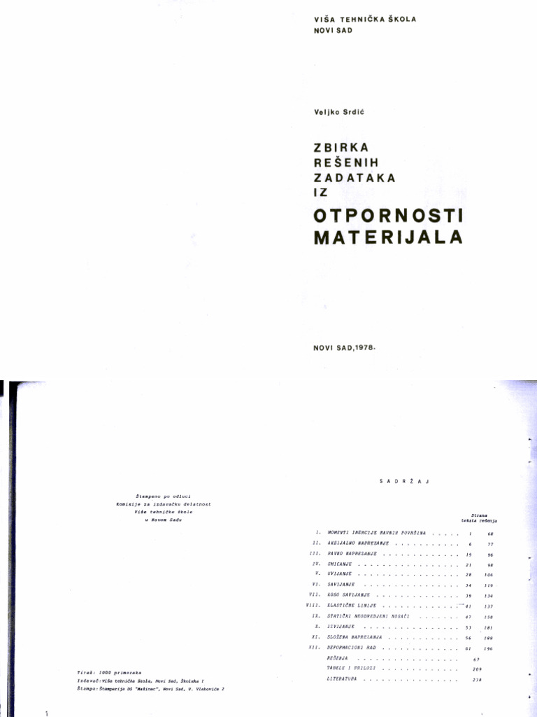 Zbirka - R - Z - Iz - Otpornosti Materijala | PDF