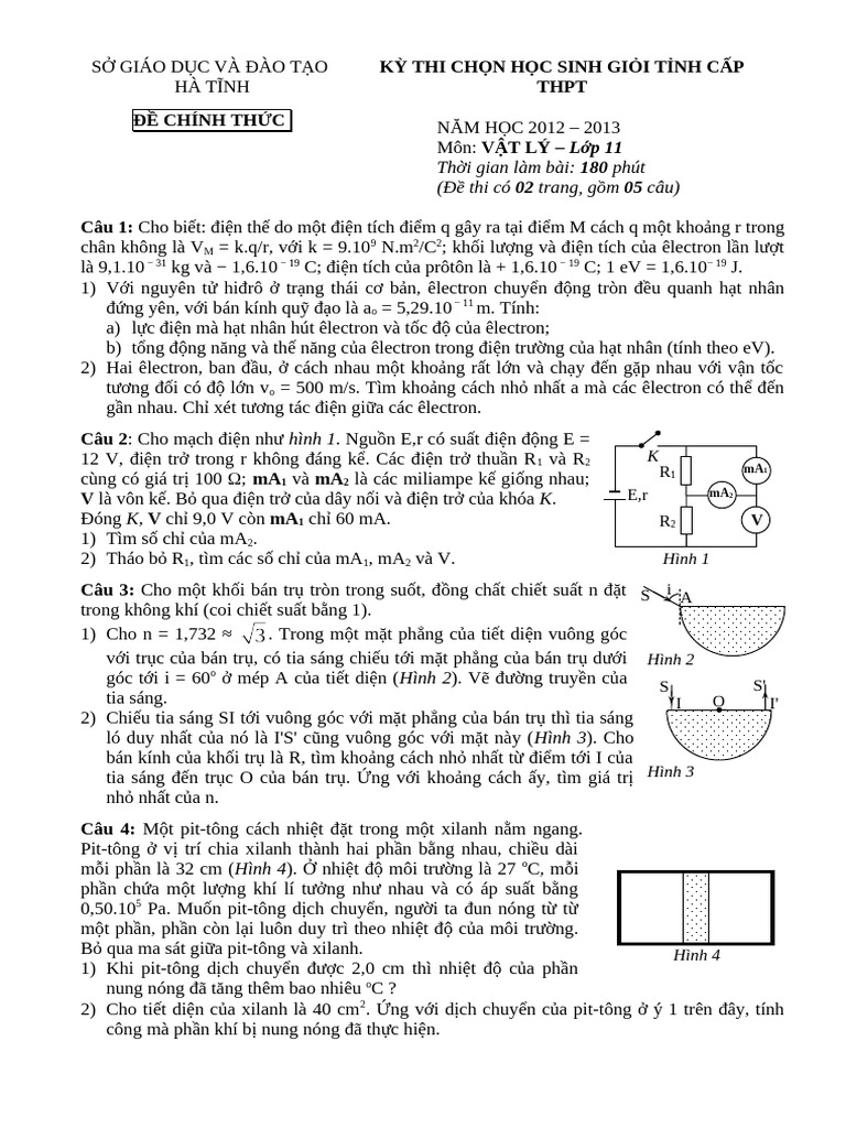 Dethi HSG L11 2013 HaTinh Vatly | PDF