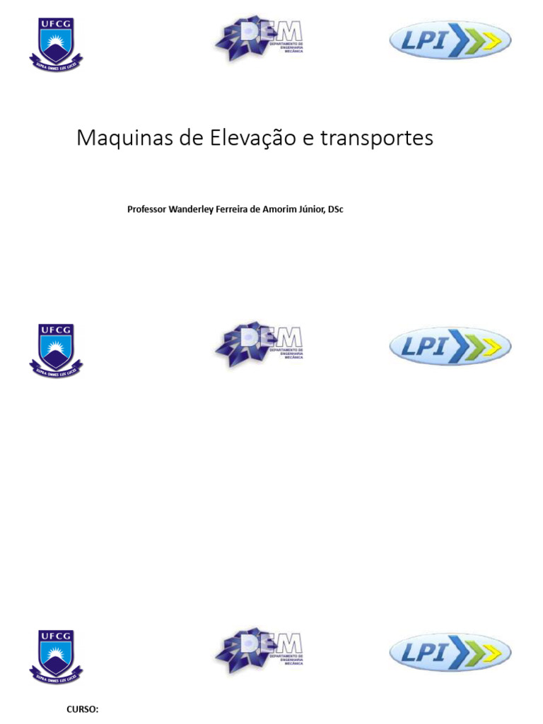 1 Aula Sistema Mecânico Maq Lev | PDF