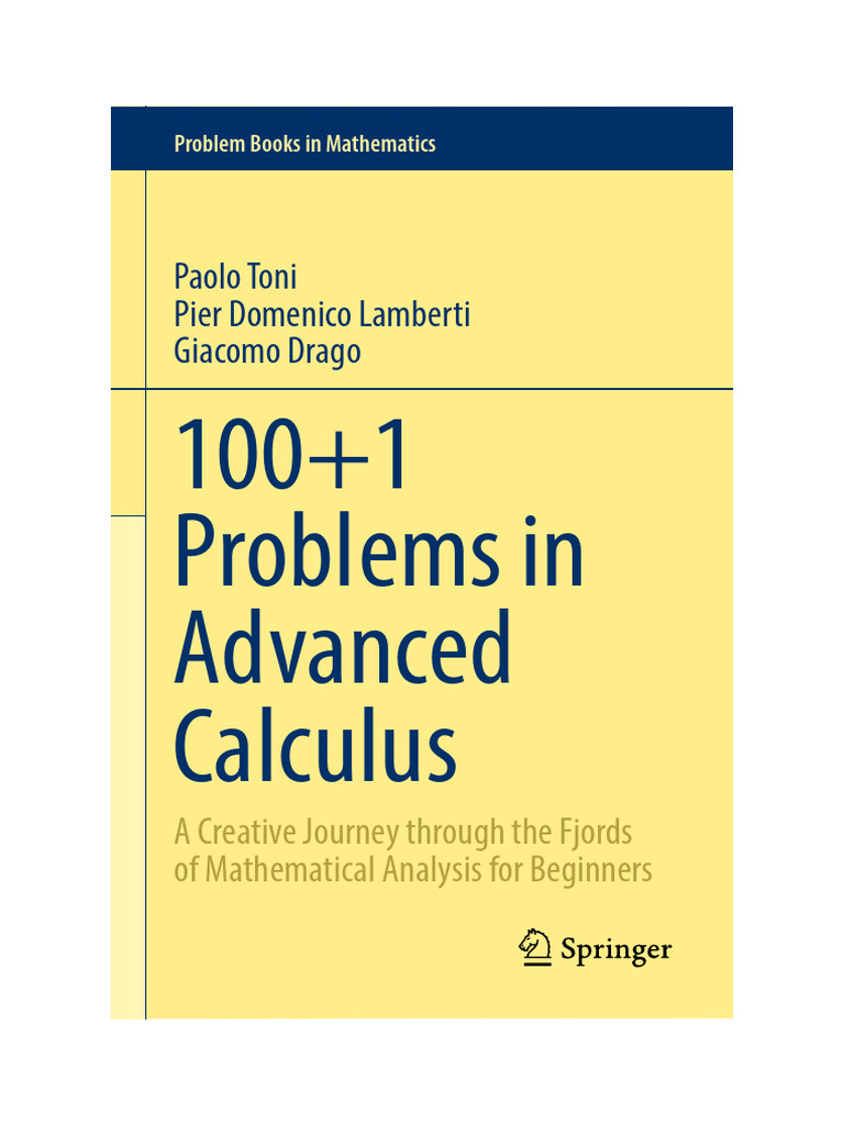 100+1 Problems in Advanced Calculus | PDF
