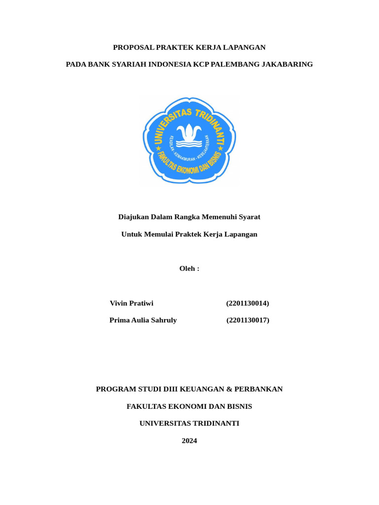 Proposal Magang Bsi | PDF