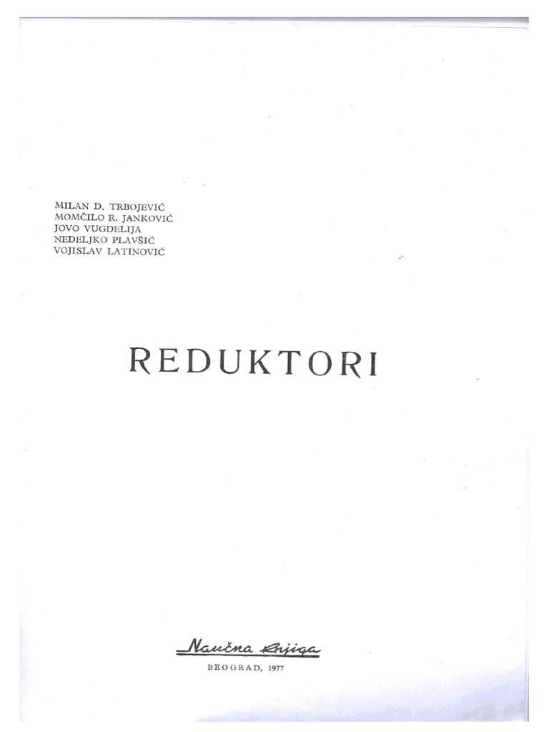 Trbojevic Reduktori 1977 | PDF