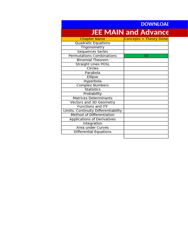 Tracker JEE 2025 - Vineet Loomba Sir | PDF