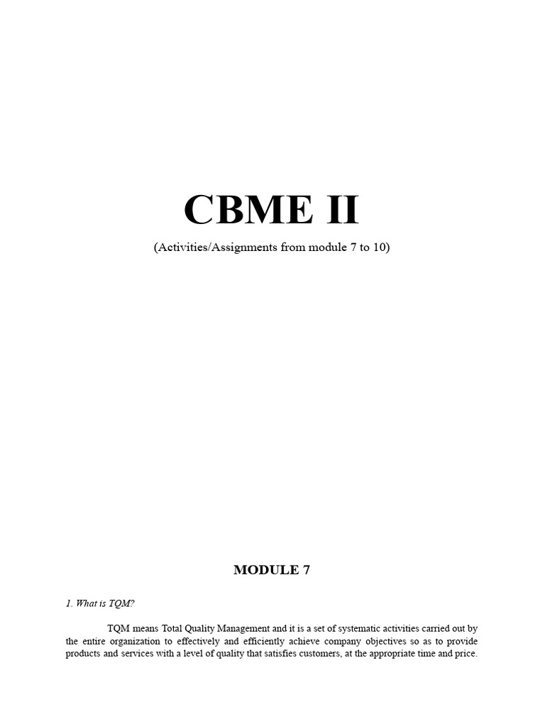 Cbme Ii | PDF