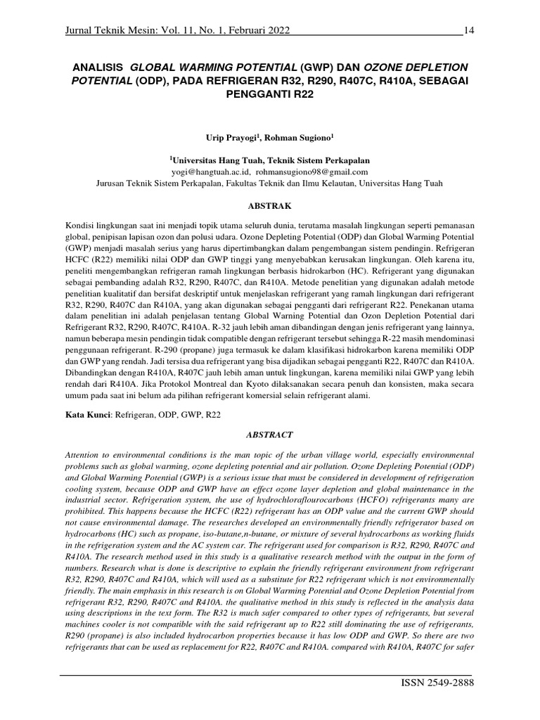 Analisa Perbandingan Global Warming Pote C1adb12f | PDF