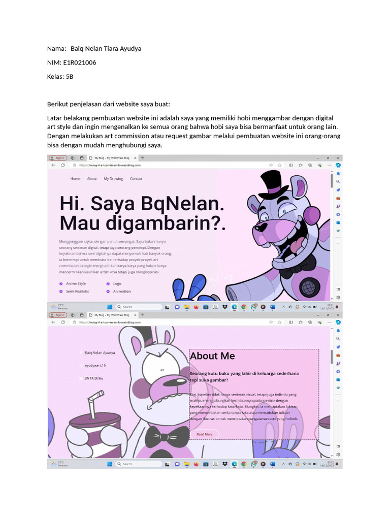 Website Baiq Nelan Tiara Ayudya | PDF