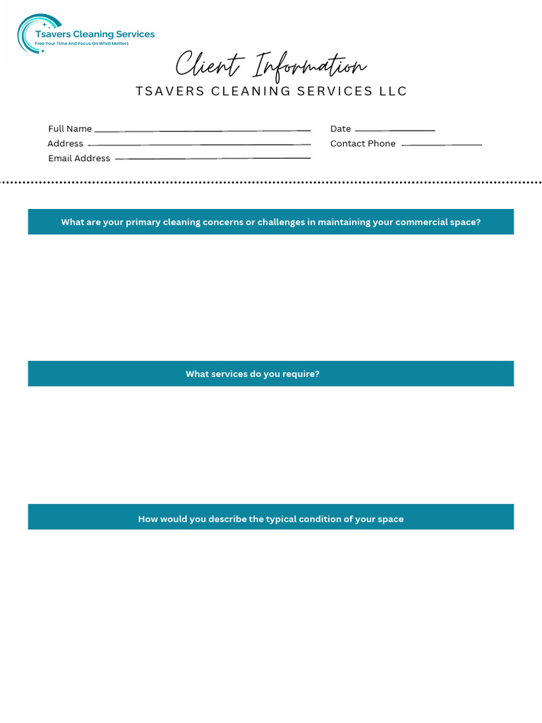 TCS Client Information Form | PDF
