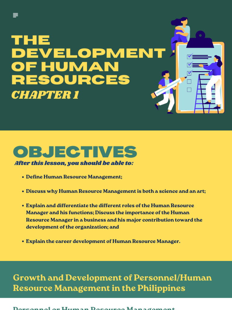 Topic 1 The Development of Human Resources | PDF
