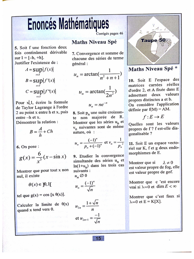 Exos Maths MP | PDF