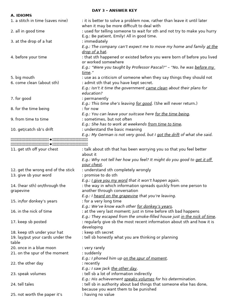 ADVANCED ENGLISH FOR SELECTION TEAMS - 3 - Answer Key | PDF