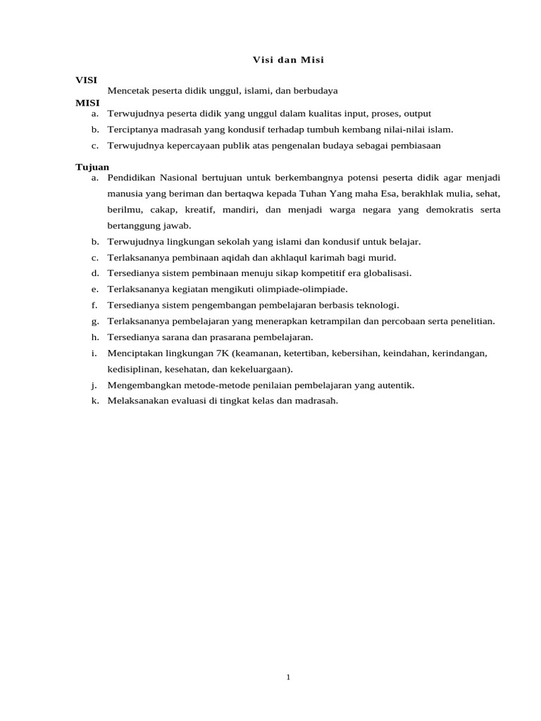 Profil Madrasah Mis Nuris Pasirian | PDF