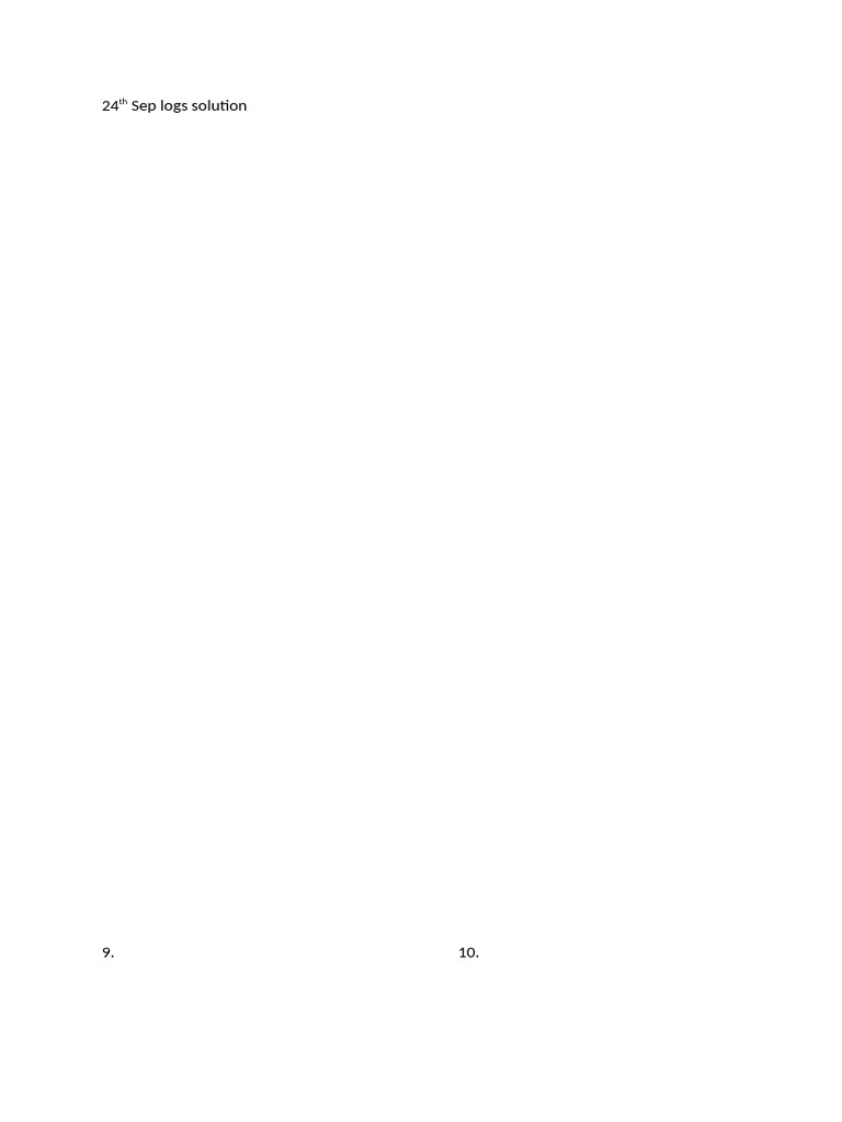 24th Sep Logs Solution | PDF