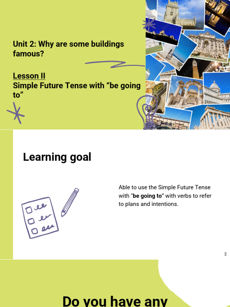 EL W9 - Simple Future Tense With - Be Going To | PDF | Grammatical ...