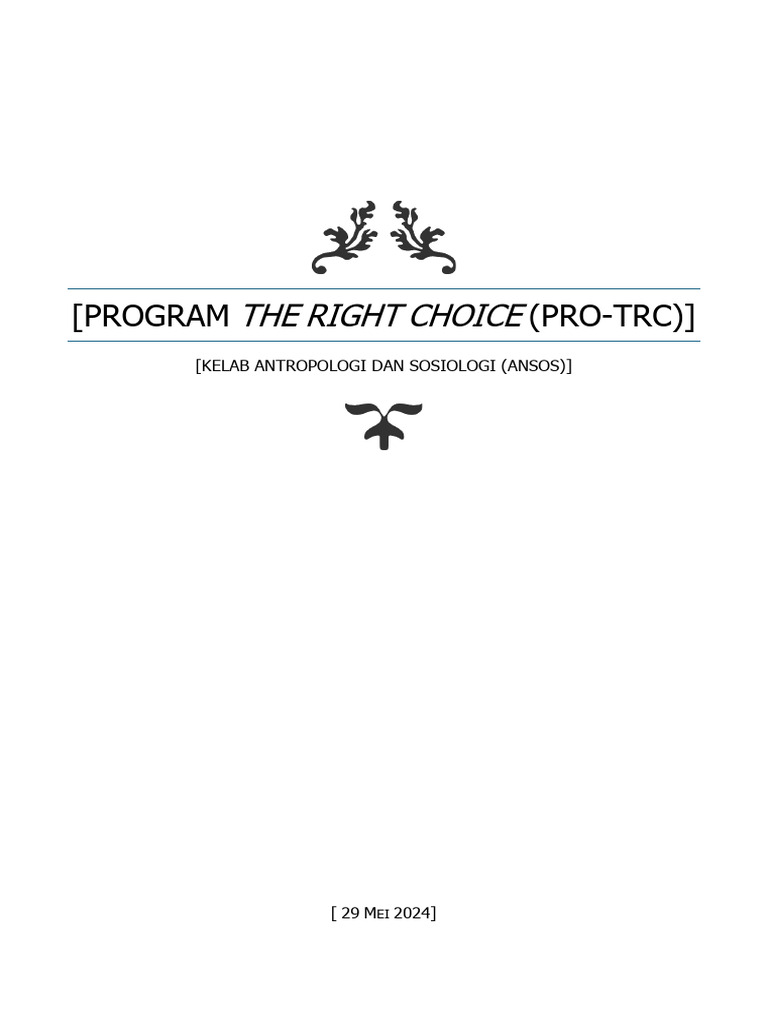 Proposal Program Pro-Trc 2024 | PDF