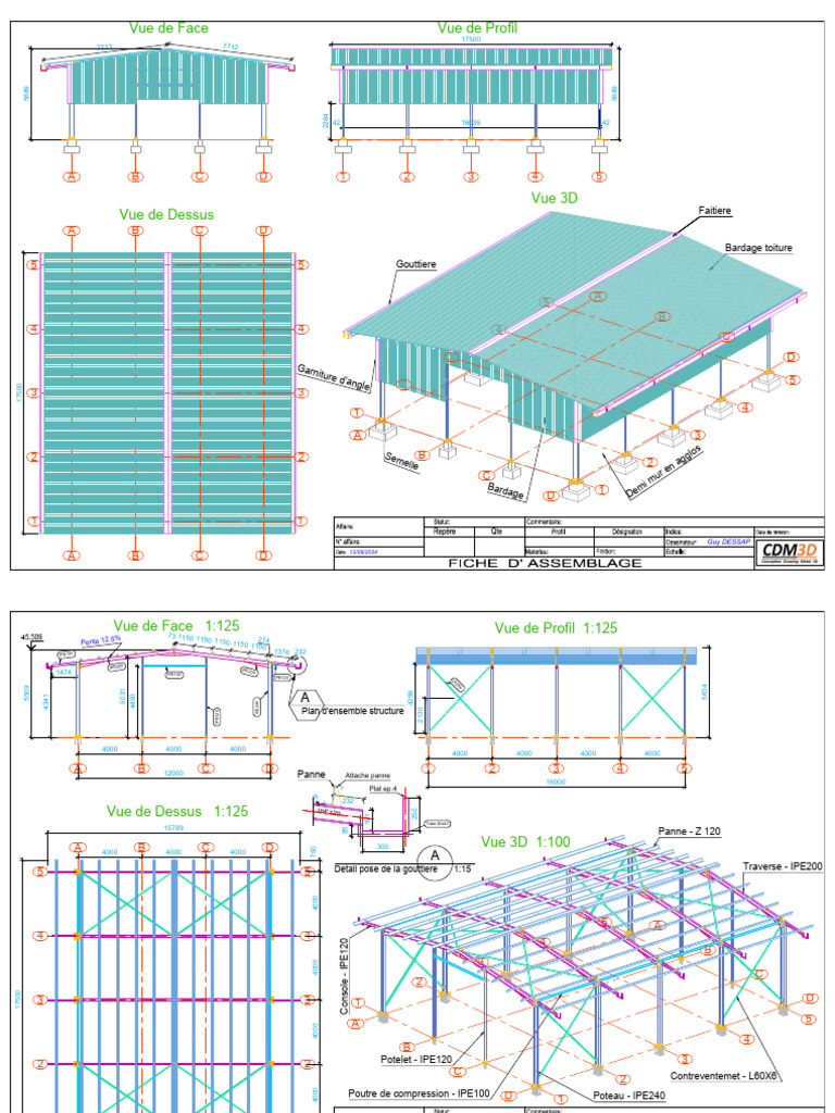Plan D'ensemble Hangar Métallique | PDF