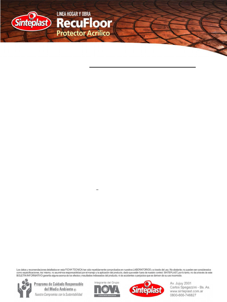 Protector Acrilico Recuflor | PDF