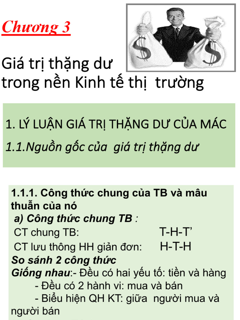 Chương 3 Giá Trị Thặng Dư Trong Nền KTTT | PDF