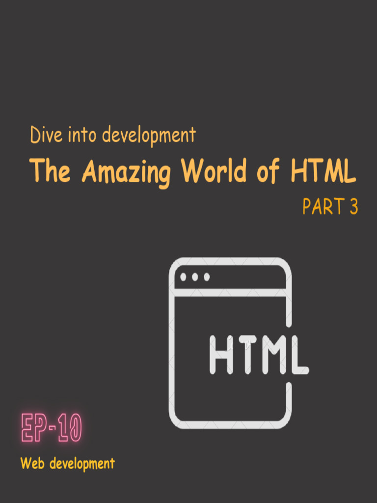 The Amazing World of HTML | PDF