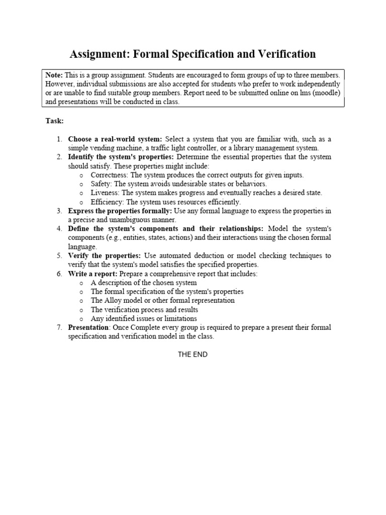 Assignment 1 (Formal Methods in Software Engineering Assignment | PDF Assignment 1 (Formal Methods in Software Engineering Assignment | PDF