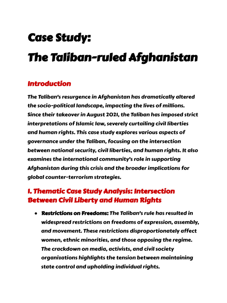 The Taliban-Ruled Afghanistan | PDF