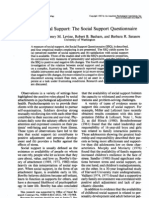 Social Support Scale | PDF