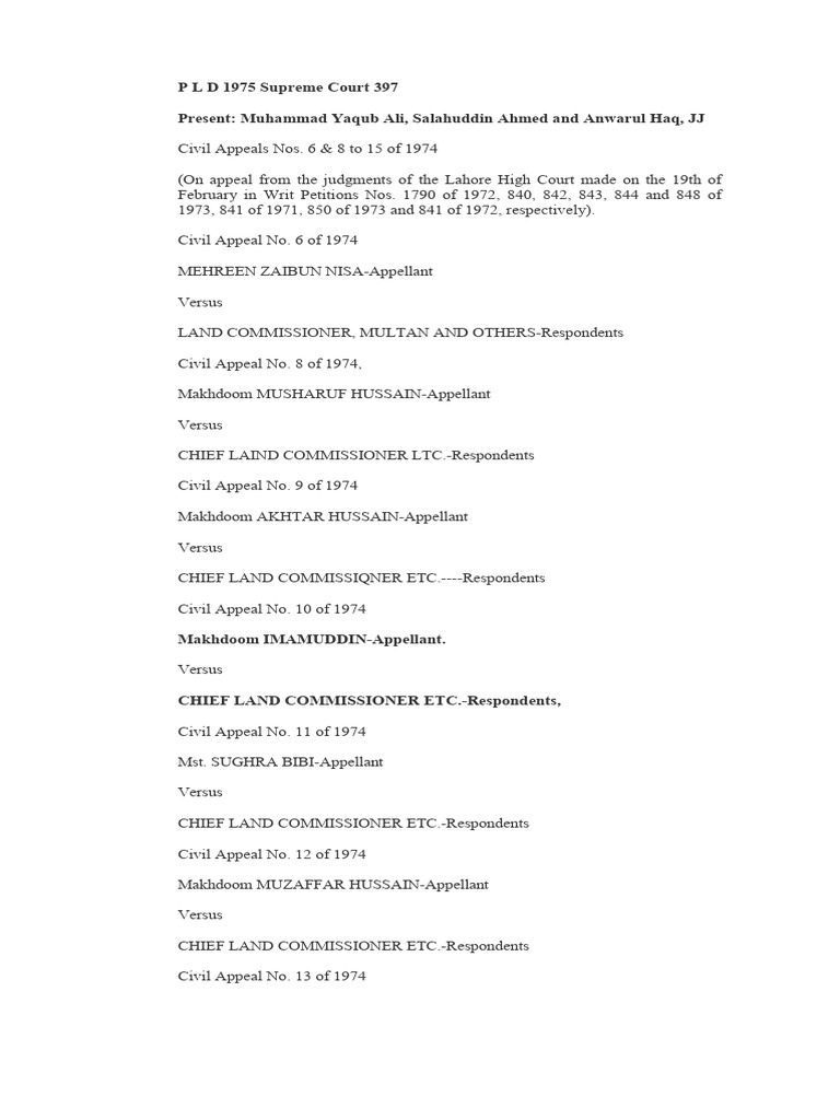 PLD 1975 397 - 011650 | PDF