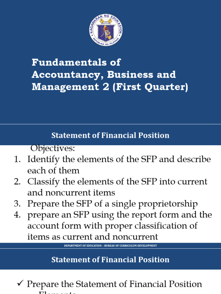 Fundamentals of Accountancy, Business and Management 2 (First Quarter ...