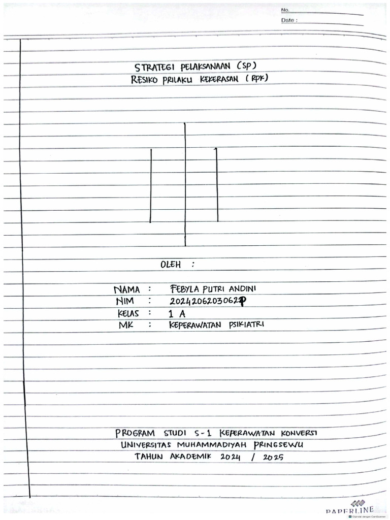 Febyla Putri Andini - SP 1 RPK - Kelas 1 A | PDF