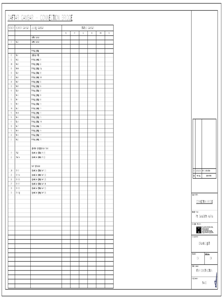 CB Tt-00 Drawing List | PDF