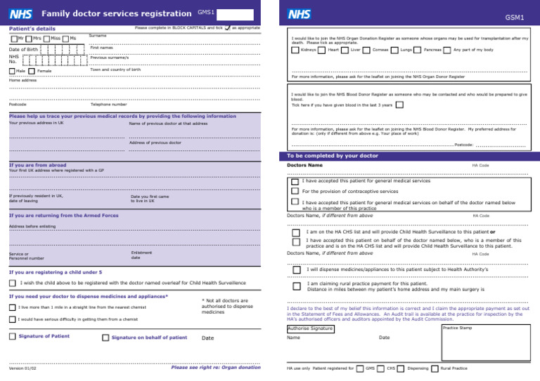 New Patient Registration Form | PDF