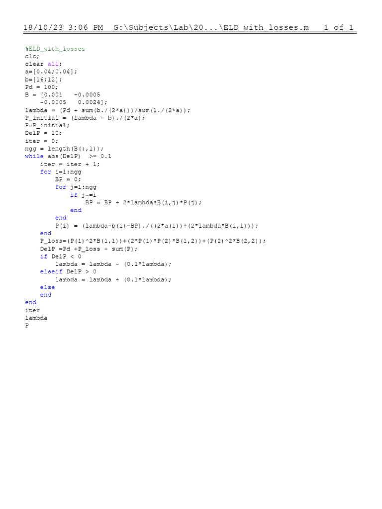 ELD With Losses | PDF