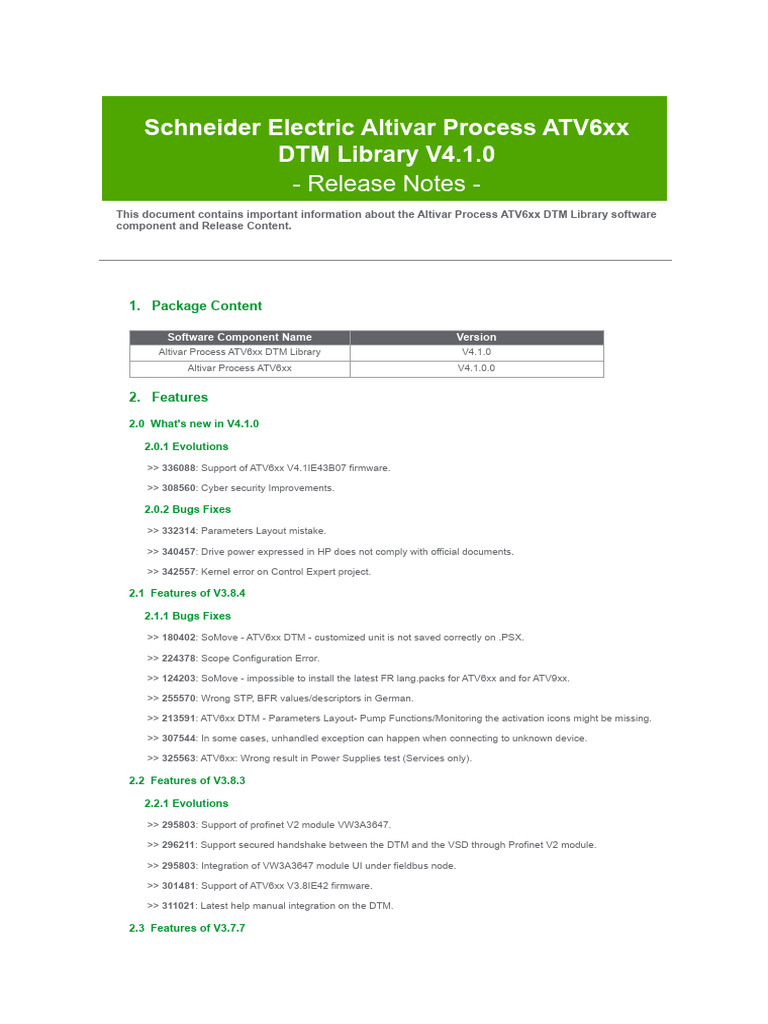 Schneider Electric Altivar Process ATV6xx DTM Library V4.1.0 ...