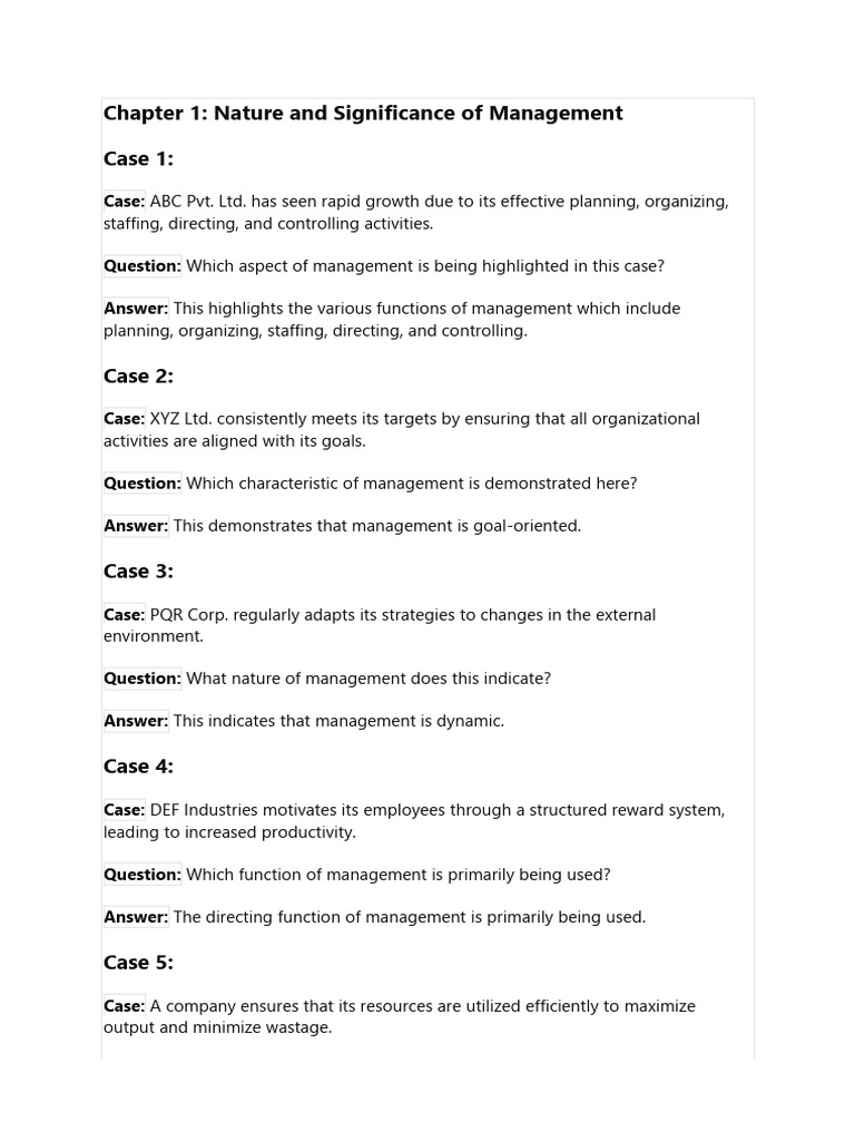 Class 12 BST Case Studies Question | PDF