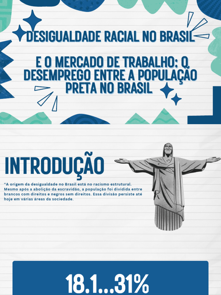 Desigualdade Racial No Brasil e o Mercado de Trabalho o Desemprego ...