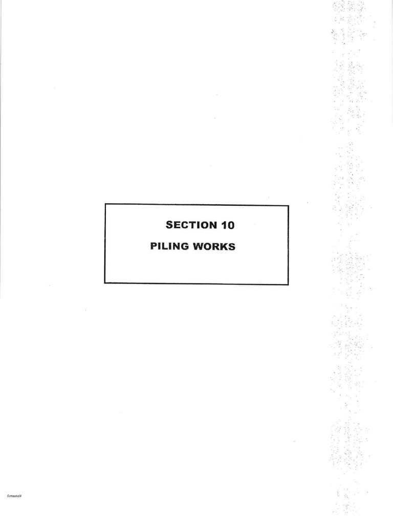Section 10 - Piling Works | PDF