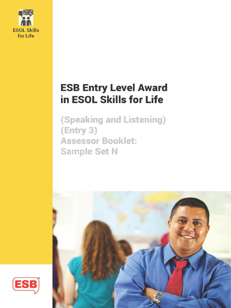 ESB ESOL SFL Entry 3 Speaking and Listening Set N SAMPLE v1 | PDF