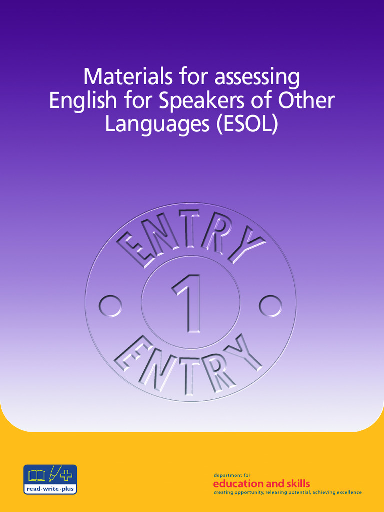 Diagnostic Assessment - ESOL - Learner Materials For Assessing Entry 1 ...