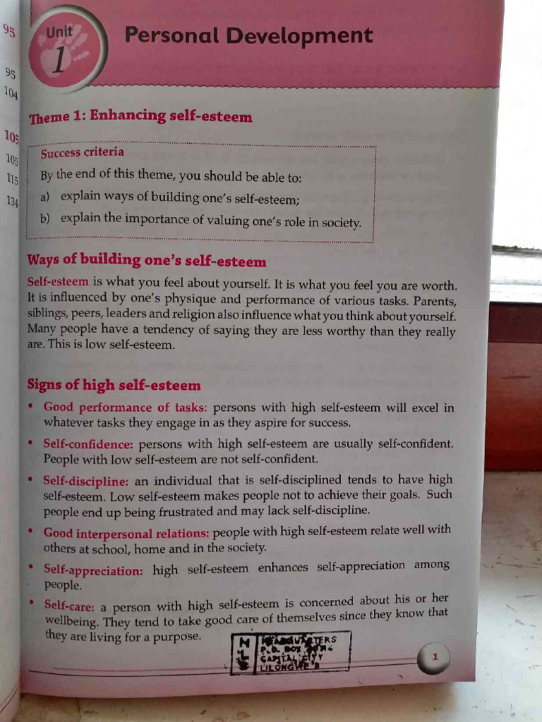 LIFE SKILLS-Unit 1 Personal Development | PDF